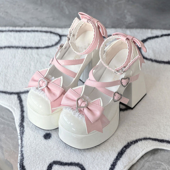 Cute Cat Bow Heels Shoes SE23223