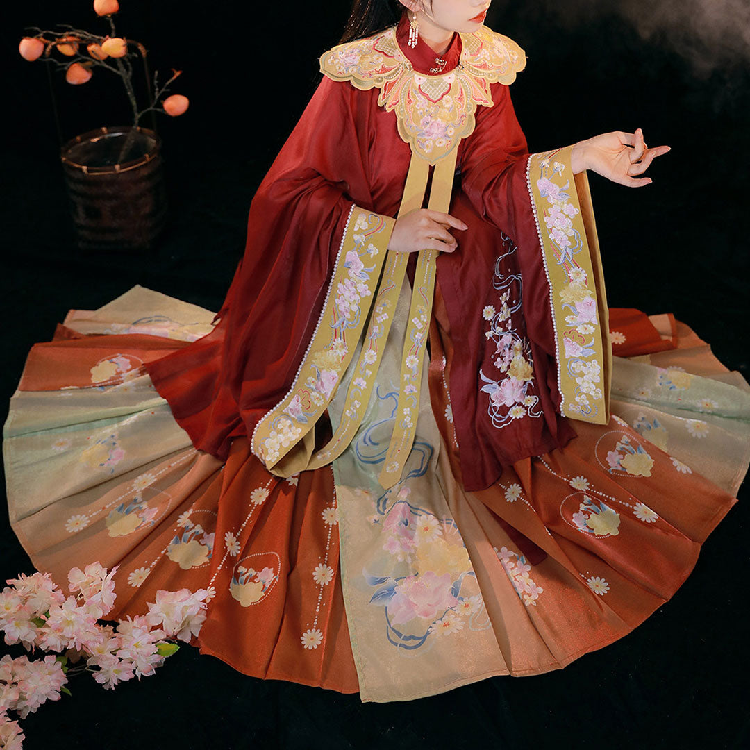 Flower Embroidery Hanfu Dress Set SE22746