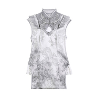 Lace Silver Uniform Dress Set SE23263