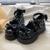 Rivet Bow Platform Shoes SE23169