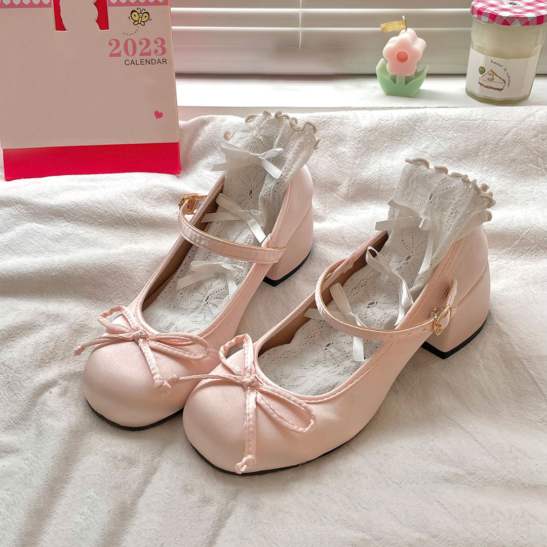 Pink Bow Princess Shoes Se22657 Sanrense