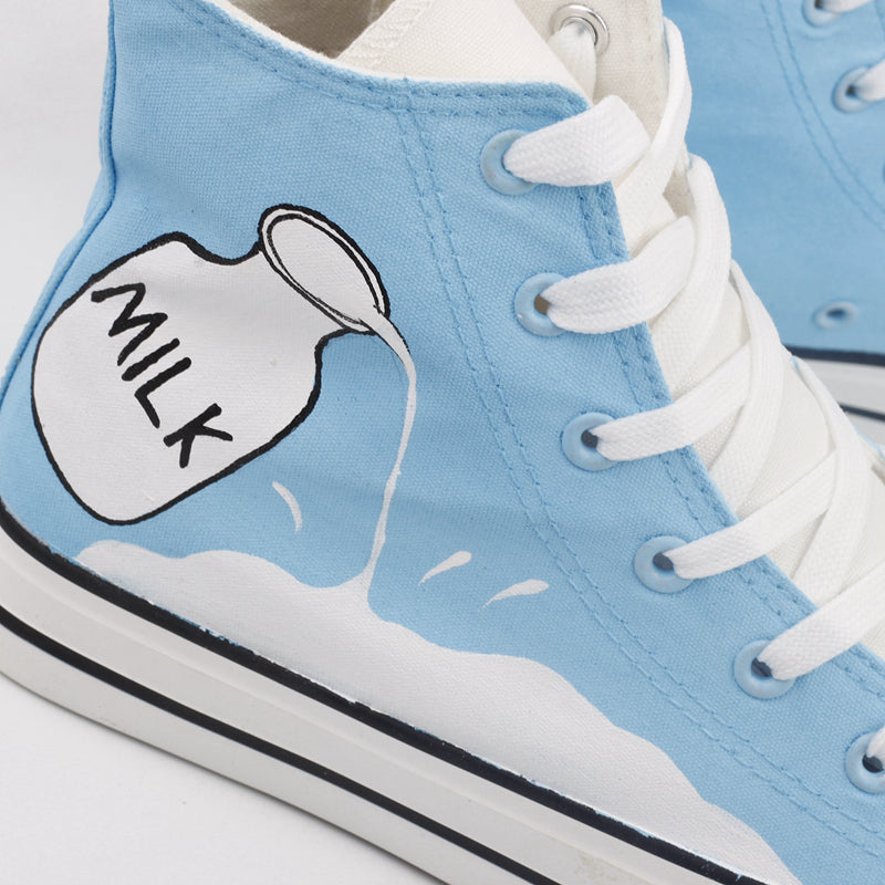 Student milk box hand-painted canvas shoes SE9189 – SANRENSE